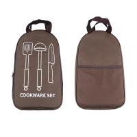 China Outdoor Camping Stainless Steel Tableware Set Kitchen Utensil Storage Bag Customization for sale