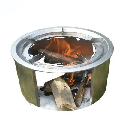 China Windproof Stainless Steel Large Portable Picnic Camping Wood Burning Stove for Barbecue for sale