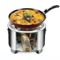 China Windproof Stainless Steel Large Portable Picnic Camping Wood Burning Stove for Barbecue for sale