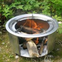 China Windproof Stainless Steel Large Portable Picnic Camping Wood Burning Stove for Barbecue for sale