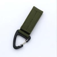 China 65x25mm Nylon Carabiner Keychain Strap Keyring Holder Perfect for Outdoor Activities for sale
