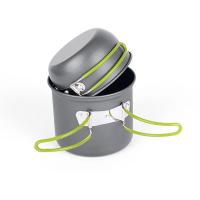 China Outdoor Camping Hiking Picnic Aluminum Alloy 12X16cm Backpacking Cooking Pot Mess Kit for sale