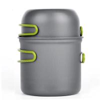 China Outdoor Camping Hiking Picnic Aluminum Alloy 12X16cm Backpacking Cooking Pot Mess Kit for sale