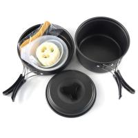 China Outdoor Aluminum Non Stick Cookware Set for Camping Cooking Pot Convenient US 0.580kg for sale