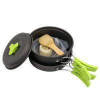 China Portable Cookware Set for Camping Lightweight Aluminum Fry Pot and 1 Pan Included for sale