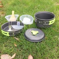 China Portable Cookware Set for Camping Lightweight Aluminum Fry Pot and 1 Pan Included for sale