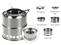 China Portable Camping Stove Stainless Steel Wood Burning Stove for Outdoor Adventures for sale