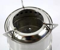 China Portable Camping Stove Stainless Steel Wood Burning Stove for Outdoor Adventures for sale