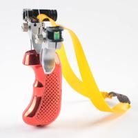 China Conical Arrowhead Metal Hunting Slingshot with Laser Light Sight Powerful Shooting for sale