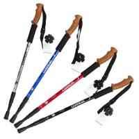 China Ultralight DGH668 4 Joint Carbon Fiber Aluminum Walking Stick for Hiking Trekking Pole for sale