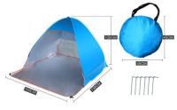 China All Season Green Outdoor Beach Tent Sun Shade Automatic Pop up Waterproof Family Tent for sale