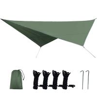 China Outdoor Polyester Camping Tarp Tent with Silver Coating and Single Skin Structure for sale