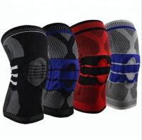 China US Outdoor Sports Nylon Silicone Knee Support Compression Knee Brace for Basketball for sale