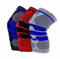 China US Outdoor Sports Nylon Silicone Knee Support Compression Knee Brace for Basketball for sale