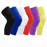 China Breathable Sport Knee Pad Polyester Knee Brace Support Compression Leg Honeycomb Sleeve for sale