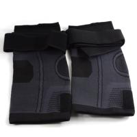 China Custom Breathable Nylon Knee Sleeve Support Brace for Adjustable Grey Knee Protection for sale