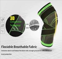 China Custom Breathable Nylon Knee Sleeve Support Brace for Adjustable Grey Knee Protection for sale