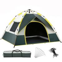 China Portable Canvas Tents Waterproof and Automatic Outdoor Glamping Tent with 2 Doors for sale