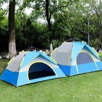 China Portable Canvas Tents Waterproof and Automatic Outdoor Glamping Tent with 2 Doors for sale
