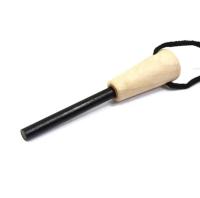 China 0.050kg Outdoor Emergency Fire Starter Flint Steel Striker Ferro Rod with Wood Handle for sale