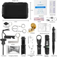 China Black Outdoor Camping Emergency Survival Tool Kit First Aid Kit Shipping Cost Included for sale