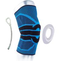 China Silicon Pad Professional Sport Knee Brace Breathable and Red for Running Work out for sale