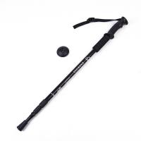 China Blue Aluminum Telescopic Mountain Trekking Pole for Straight Handle Walking Cane for sale