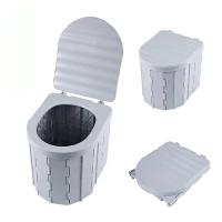 China Customized Request US Outdoor Camping Portable Plastic Folding Toliet for Traveling for sale