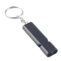 China Double Pipe Aluminum Alloy Whistle for Lanyard Keychain Double Tube High Frequency Style for sale