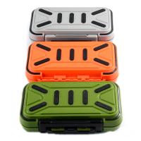 China Orange ABS Plastic Fishing Fly Lure Box with High Durability Waterproof Fish Bait Box for sale