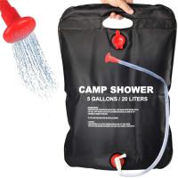 China Outdoor Portable 20L Solar Heated Camping Shower PVC Beach Shower Water Bag Affordable for sale