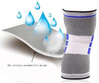 China Outdoor Sport Breathable Nylon Silicone Knee Brace Compression Knee Sleeve with Superior for sale
