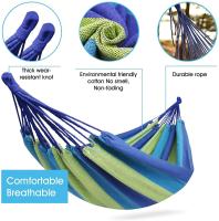 China 80-200 kg Weight Capacity Portable Camping Hammock Customized Request for Cotton Canvas for sale