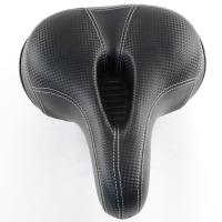 China Outdoor Soft Wide Bicycle Saddle for Cycling Comfortable PU Leather Mountain Bike Seat for sale