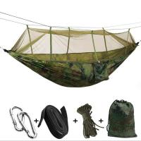 China 2 Person Portable Parachute Nylon Camping Hammock with Mosquito Net and Shipping Cost for sale