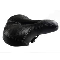 China Comfortable PU Leather Mountain Bike Seat Cushion Waterproof Road Wide Bicycle Saddle for sale