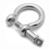 China 5mm Stainless Steel Bow Shackle for Paracord Bracelet Silver Plated Low Shipping Cost for sale