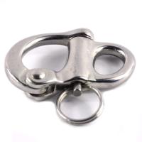 China 0.060kg Package Gross Weight Stainless Steel 52mm Fixed Snap Shackle with Swivel Eye for sale