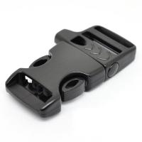 China 15mm Curved Side Release Paracord Whistle Buckle in Package Size 3.00cm * 2.00cm * 0.50cm for sale