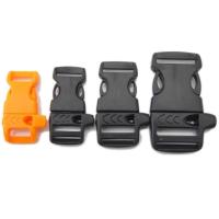 China 15mm Curved Side Release Paracord Whistle Buckle in Package Size 3.00cm * 2.00cm * 0.50cm for sale