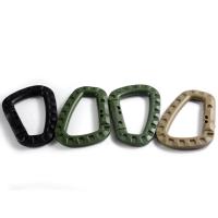 China US Initial Payment Tactical D-Ring Molle Clip Keychain Lightweight Plastic Carabiner for sale