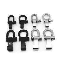 China Outdoor Camping Stainless Steel Screw Bow Shackle 5mm Black Adjustable Paracord Shackle for sale