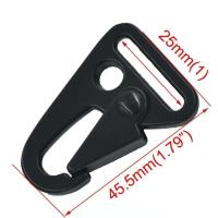 China Shipping Cost Zinc Alloy 25mm Keychain Snap Hook Black Carabiner HK Clip for Bags for sale