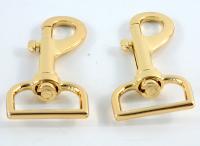 China 25mm Gold Swivel Dog Snap Hook Custom Zinc Alloy Metal Dog Hook SDR567 Plating Chrome for sale