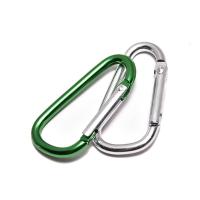China 5cm D Shape Aluminum Round Carabiner Outdoor Spring Snap Hooks and Sturdy for Outdoor for sale