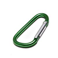 China 5cm D Shape Aluminum Round Carabiner Outdoor Spring Snap Hooks and Sturdy for Outdoor for sale