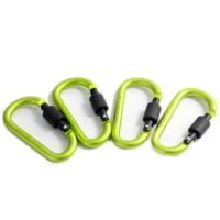 China 8.00cm * 5.00cm * 1.00cm Package Size D Shape Aluminum Mini Keychain Carabiner Clip 1 for sale