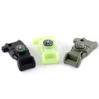 China Outdoor Fire Starter Whistle Compass Buckle Lightweight 13mm Size for Paracord Survival for sale