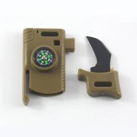 China Initial Payment Multifunction Emergency Flint Fire Starter Compass Buckle with Scraper for sale
