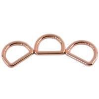 China 25mm Welded D Ring Dog Leash with Metal Ring and Chrome Plated Coating in Rosa Gold for sale